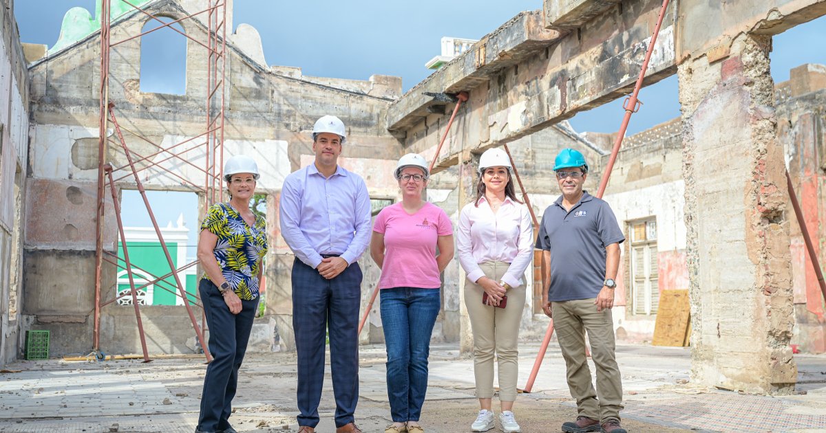 The renovation of Cas Veneranda is in full swing. | Government of Aruba