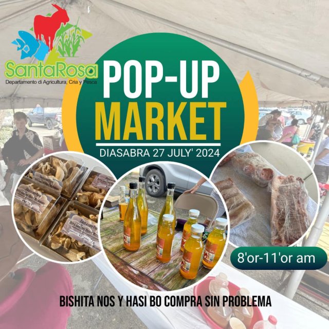 Pop up market diasabra 27 di juli 2024 na Santa Rosa | Gobierno di Aruba