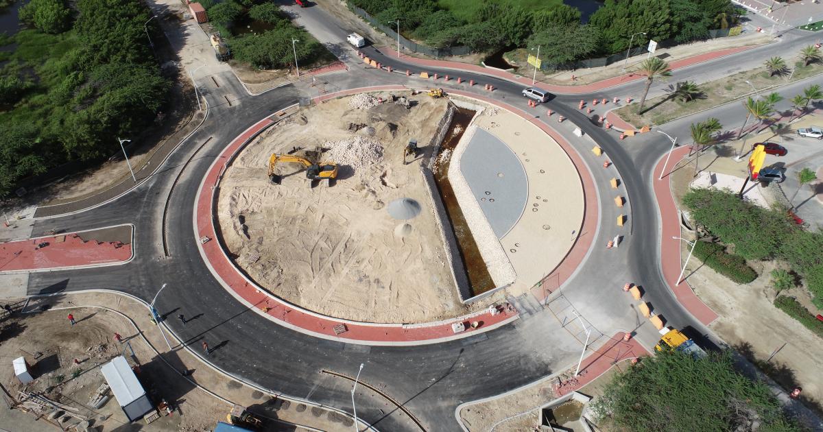 Update Rotonde Palm Beach | Dienst Openbare Werken Aruba