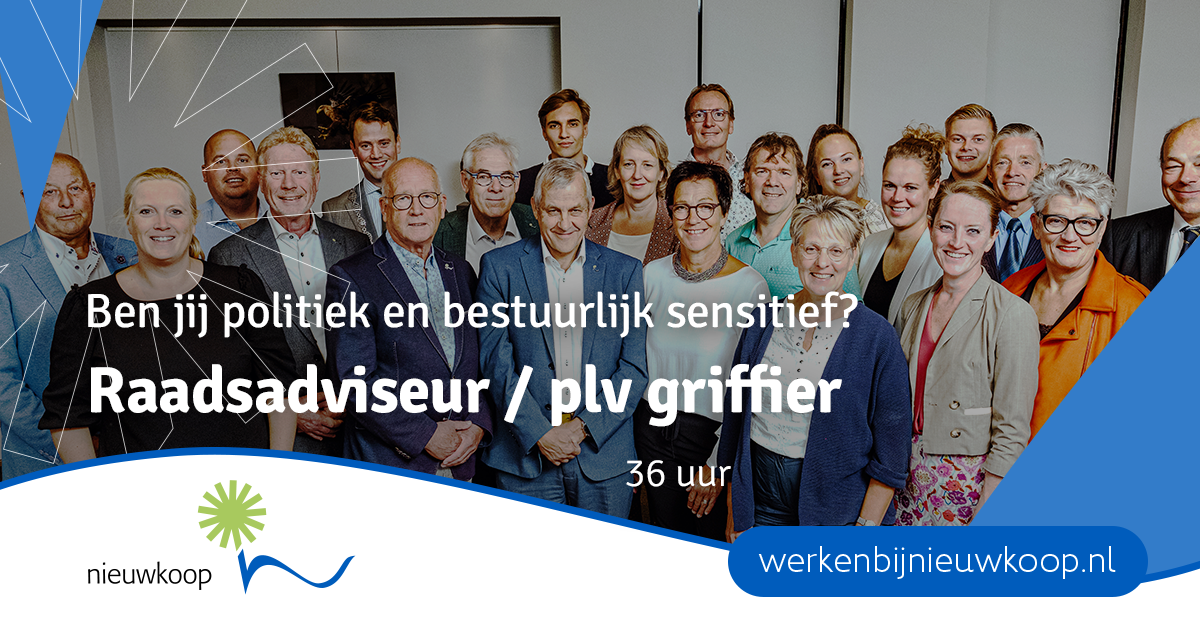 Raadsadviseur / plv. griffier | Gemeente Nieuwkoop
