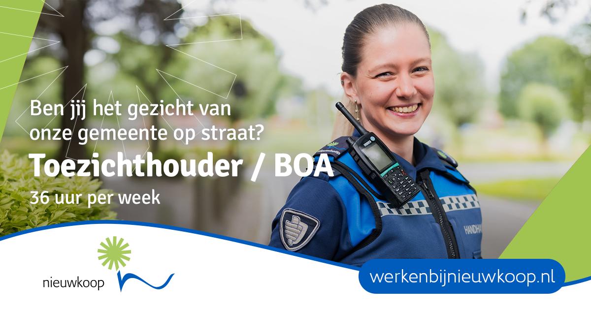 Toezichthouder/BOA | Gemeente Nieuwkoop