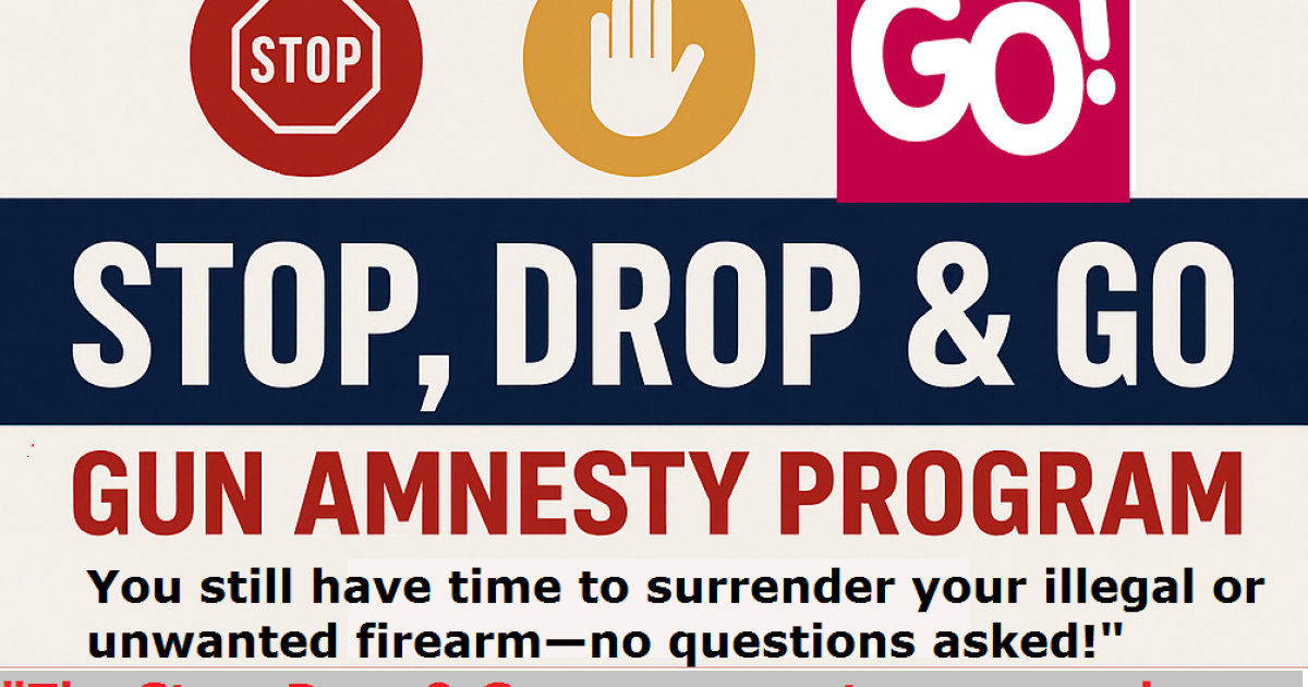 ‘Stop, Drop, and GO’ Firearm Amnesty extended Until May 16 | Openbaar ...