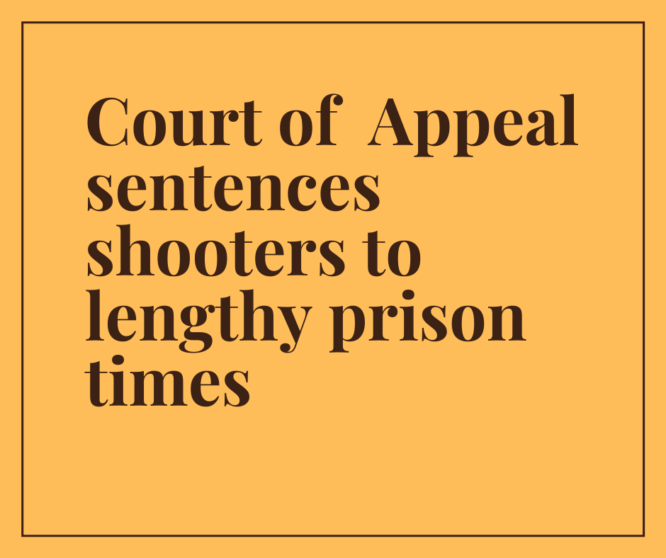 Appeal Court sentences shooters to lengthy prison times | Openbaar ...